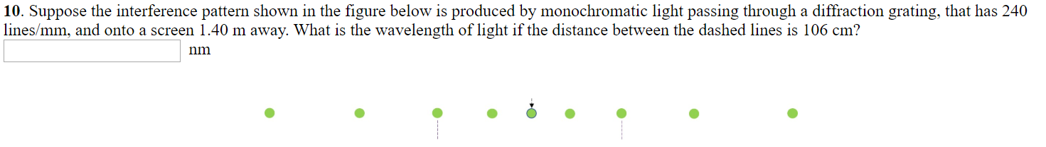 Solved 10. Suppose the interference pattern shown in the | Chegg.com