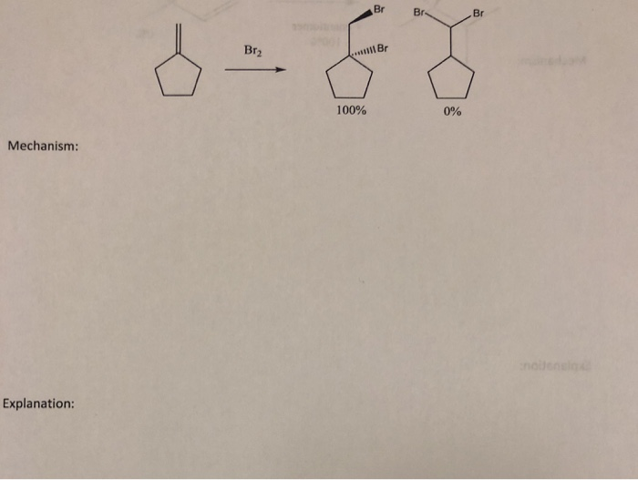 Solved Br Br Br Br2 lBr 100% 0% Mechanism: Explanation: | Chegg.com