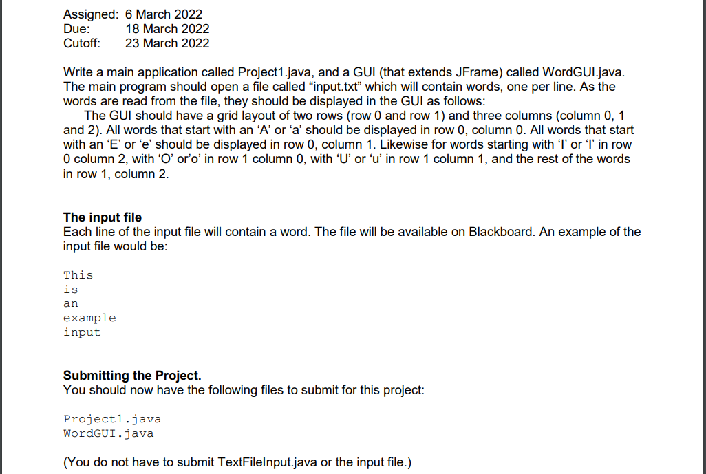 Solved Assigned: 28 March 2022 Due: 11 April 2022 Cutoff: 15 | Chegg.com