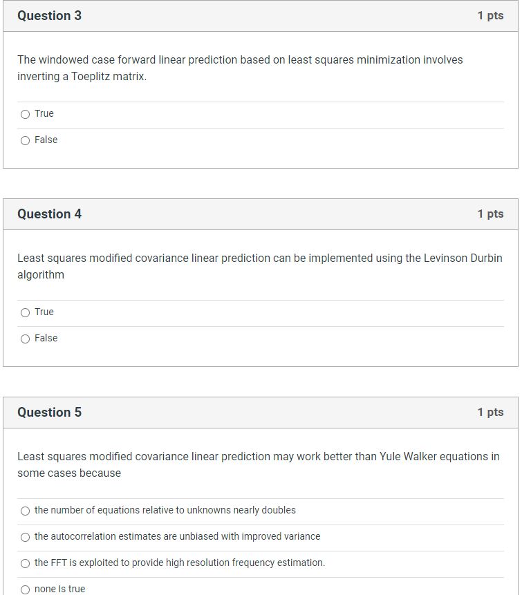 Solved The Windowed Case Forward Linear Prediction Based On