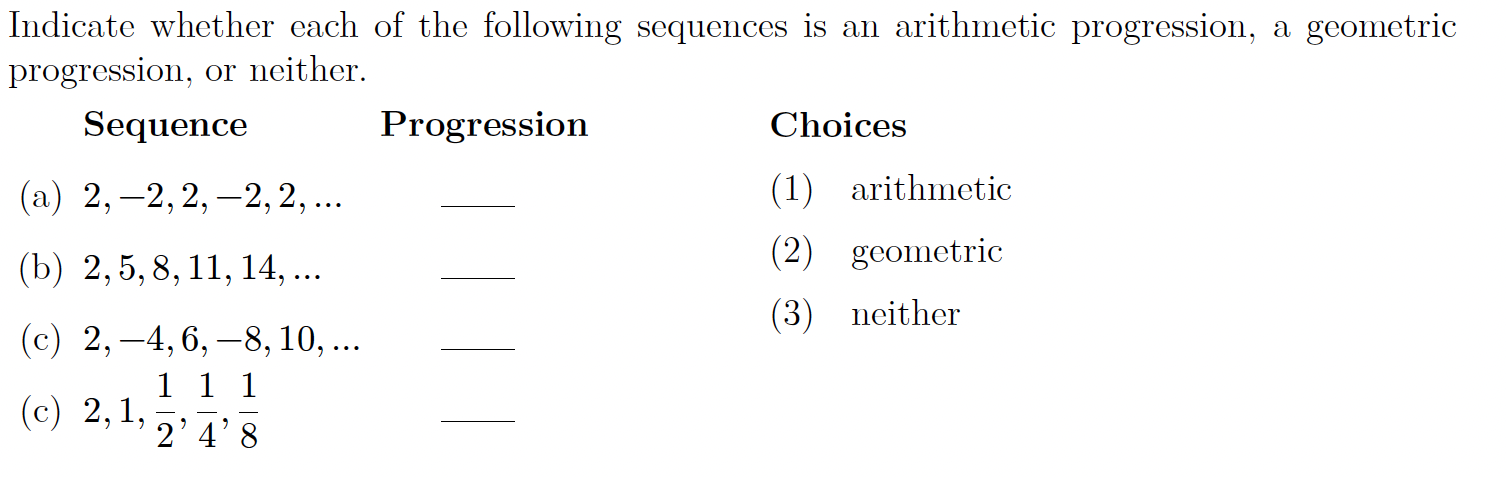 Solved Select the summation that matches each of the | Chegg.com