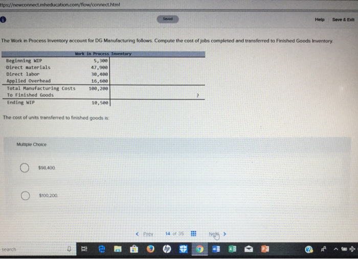 Solved tps:/ ion.com/flow/connect.html Help Seve & Exlt The | Chegg.com