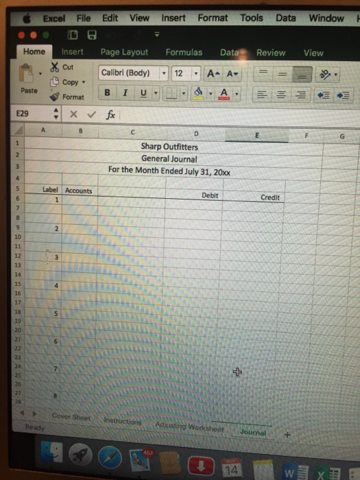 Solved Excel File Edit View Insert Format Tools Data Window