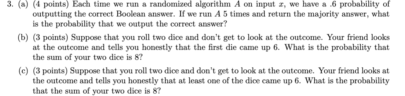 Solved A Each Time We Run A Randomized Algorithm A On