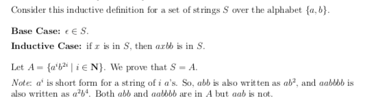 Solved Consider this inductive definition for a set of | Chegg.com
