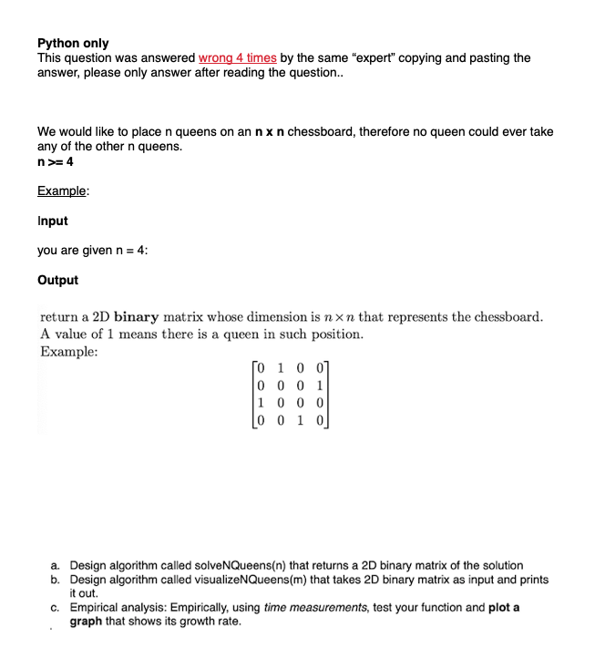 Solved Python Only This Question Was Answered Wrong 4 Times 