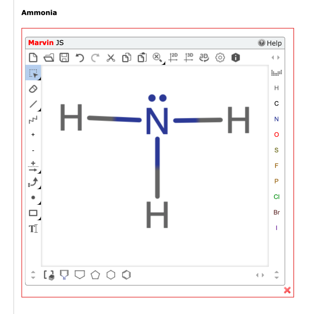 Solved Using the Marvin JS interface, draw the Lewis | Chegg.com