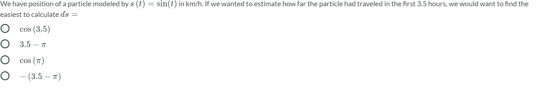 Solved We have position of a particle modeled by s (t) = | Chegg.com