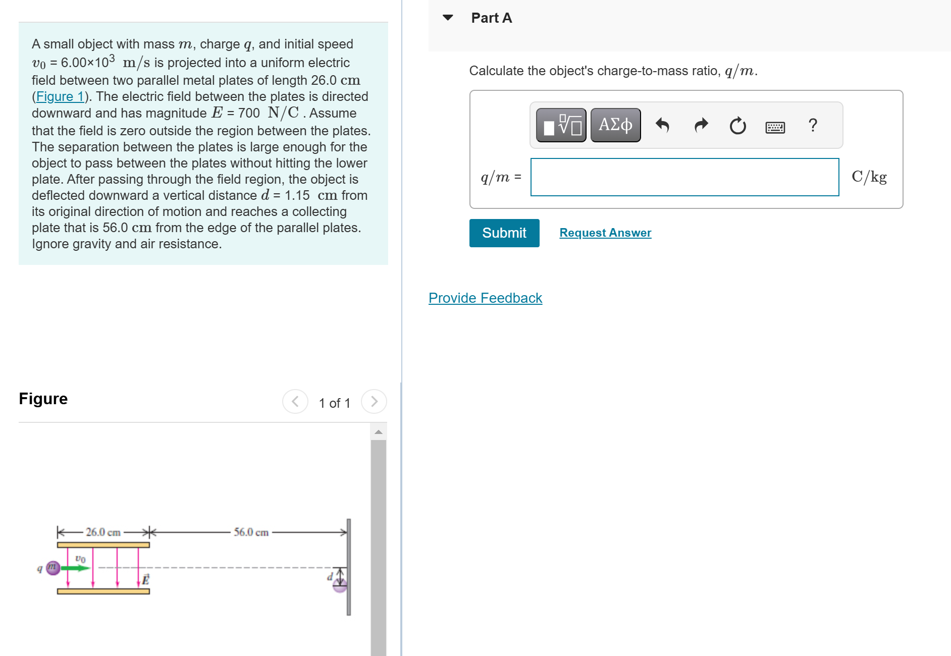 Solved Part AA small object with mass \( ﻿m \), ﻿charge \( | Chegg.com