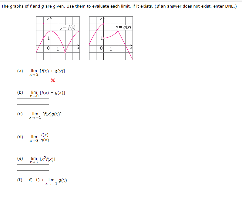 Solved The graphs of fand g are given. Use them to evaluate | Chegg.com