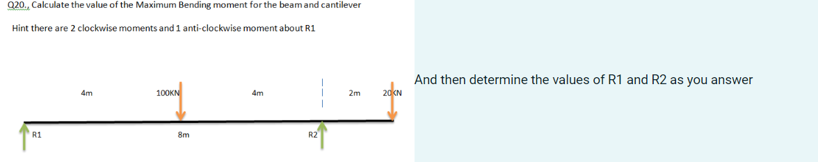 Solved Calculate the value of R1 and R2 Q20., Calculate the | Chegg.com