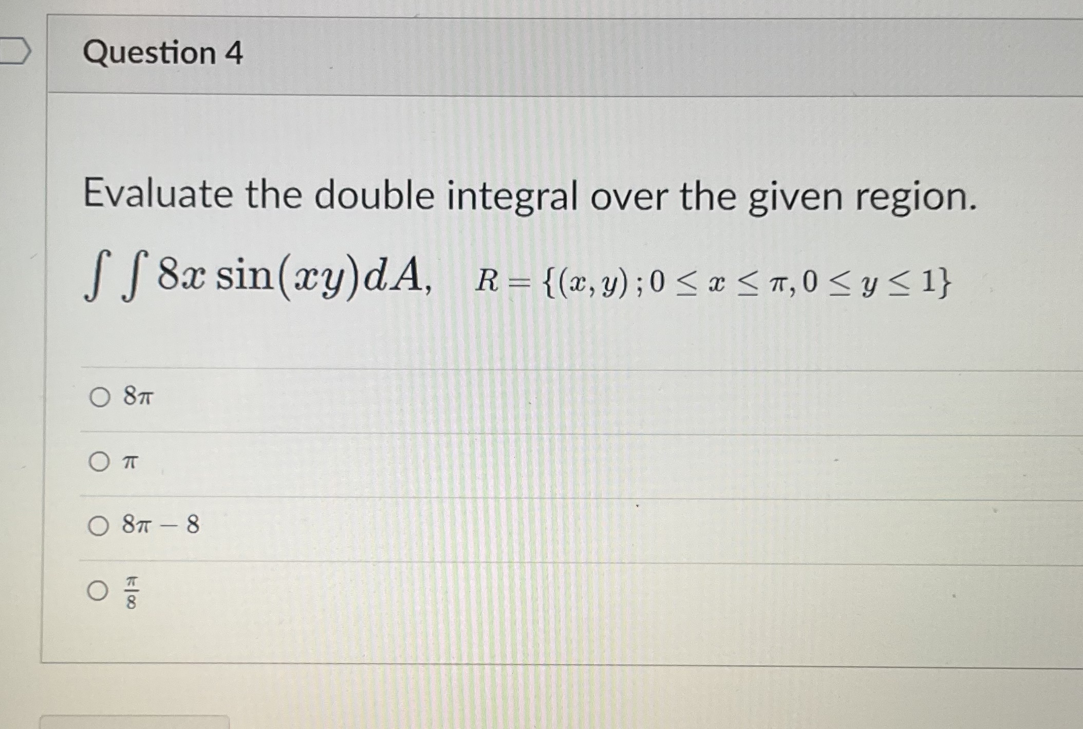 Solved Evaluate the double integral over the given region. | Chegg.com