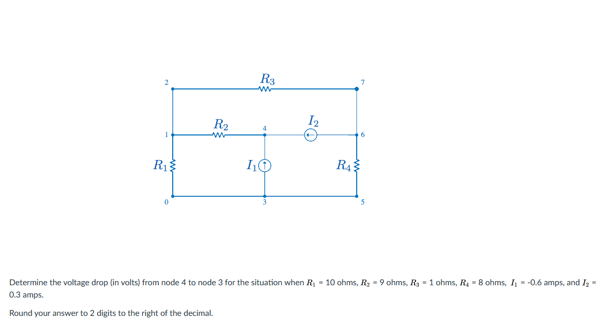 Solved R3 MW R2 1 4 1 6 Riz 10 R4 0 Determine the voltage | Chegg.com