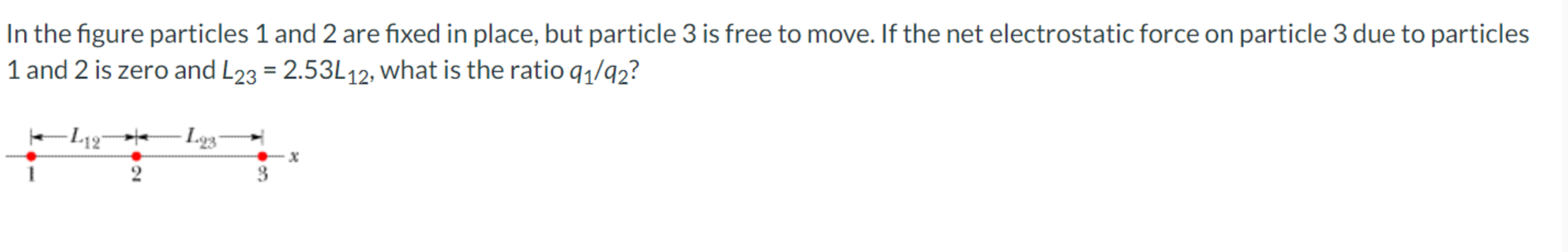Solved In the figure particles 1 ﻿and 2 ﻿are fixed in place, | Chegg.com
