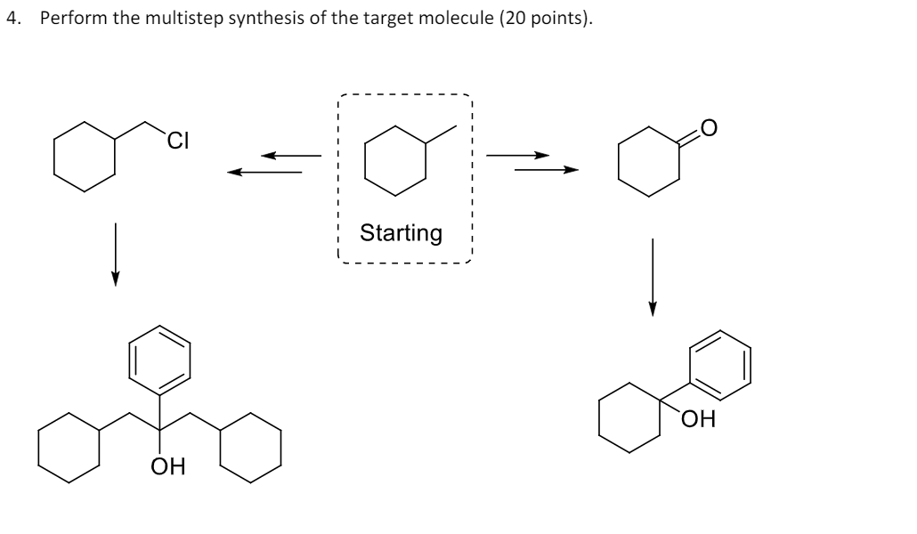Solved 4. Perform the multistep synthesis of the target | Chegg.com