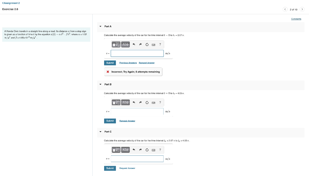Solved Constants | Chegg.com