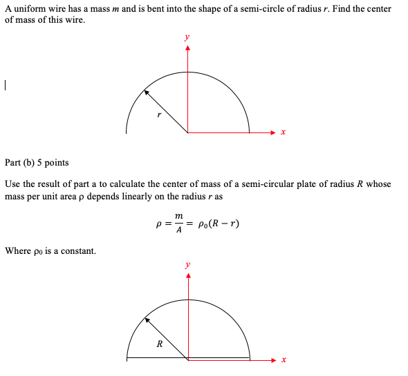 Solved A uniform wire has a mass m and is bent into the | Chegg.com