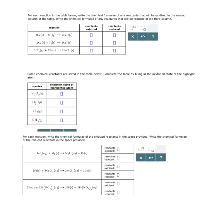 Solved For each reaction in the table below, write the | Chegg.com