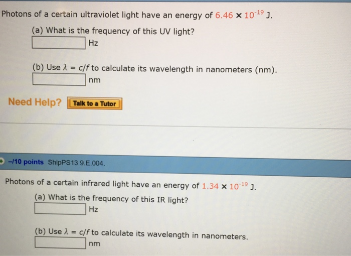 Solved Photons of a certain ultraviolet light have an energy | Chegg.com