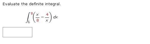 Solved Evaluate the definite integral. ∫18(8x−x4)dx | Chegg.com