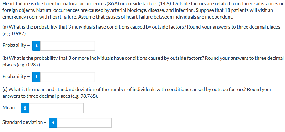 Solved Heart failure is due to either natural occurrences | Chegg.com