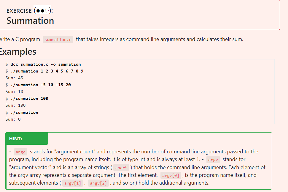 Solved /rite a C program that takes integers as command line | Chegg.com