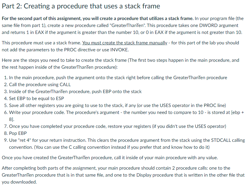 With our new knowledge of stack frames and advanced | Chegg.com