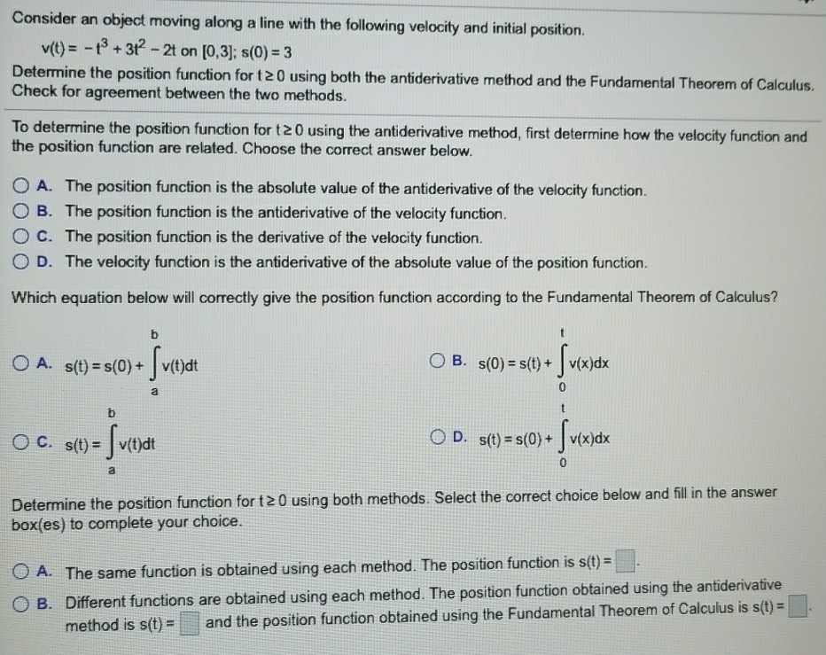 Solved Consider An Object Moving Along A Line With The