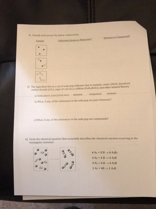 Solved 1) Classity each picture by atomic connectivity | Chegg.com