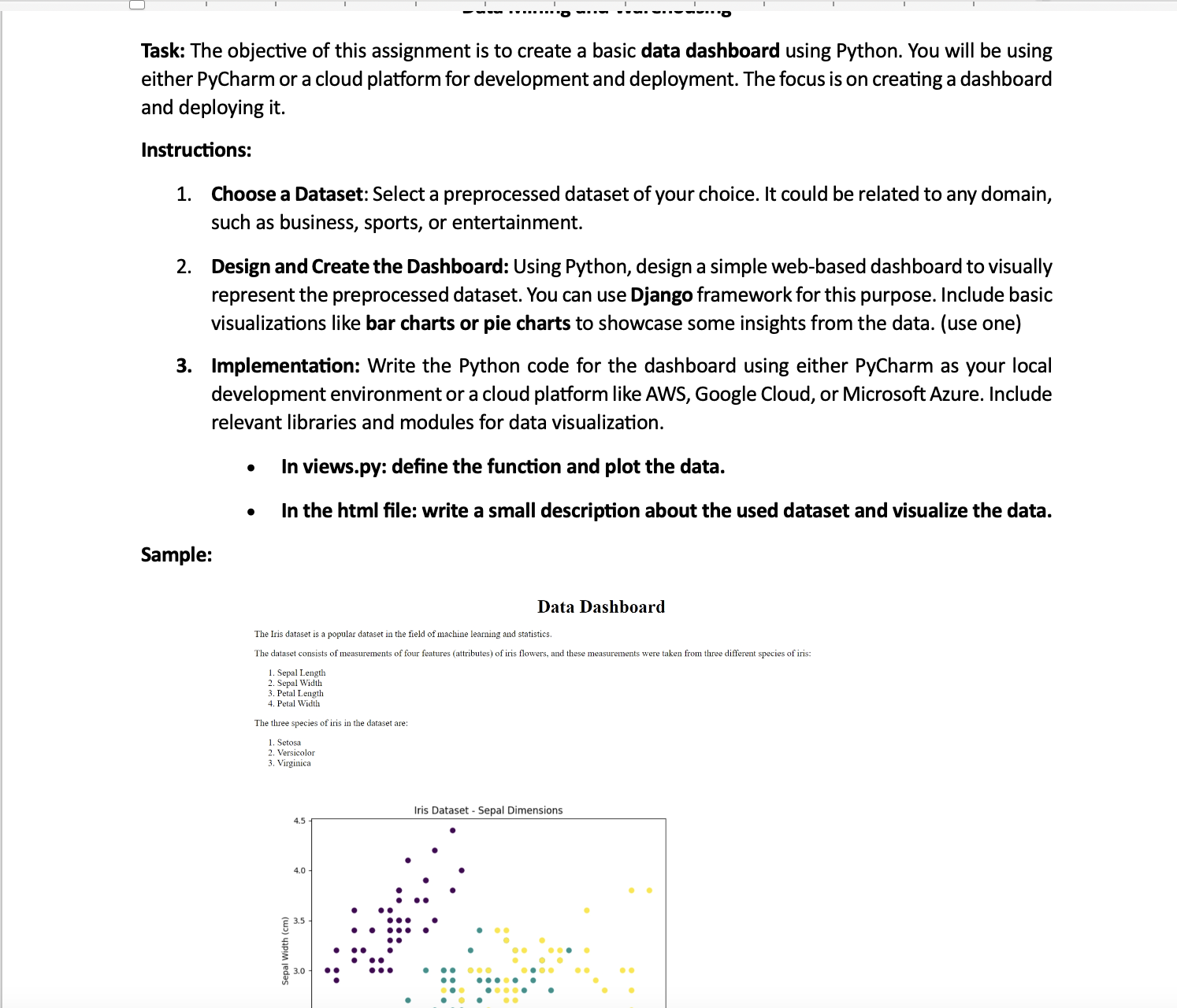 Solved Task The Objective Of This Assignment Is To Create A 
