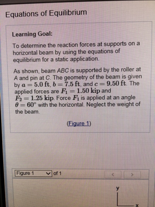 Solved Equations of Equilibrium Learning Goal To determine | Chegg.com