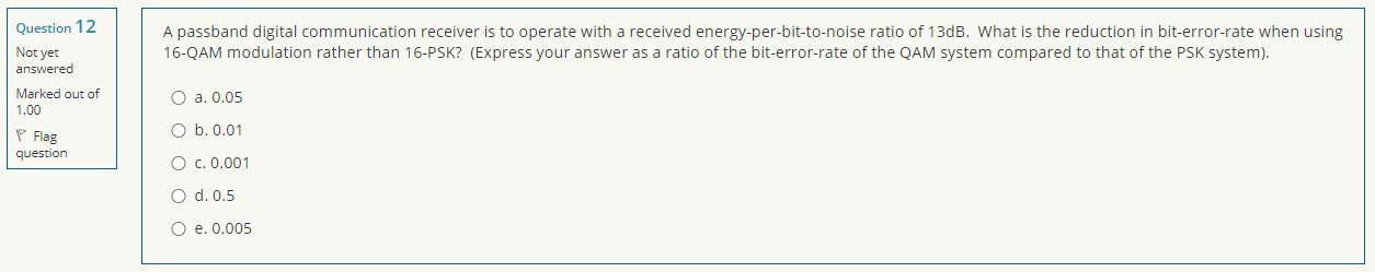 A 64-QAM signal is transmitted with a symbol rate of | Chegg.com