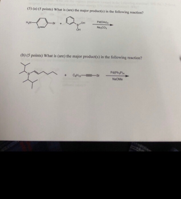 Solved (5) (a) (5 points) What is (are) the major product(s) | Chegg.com