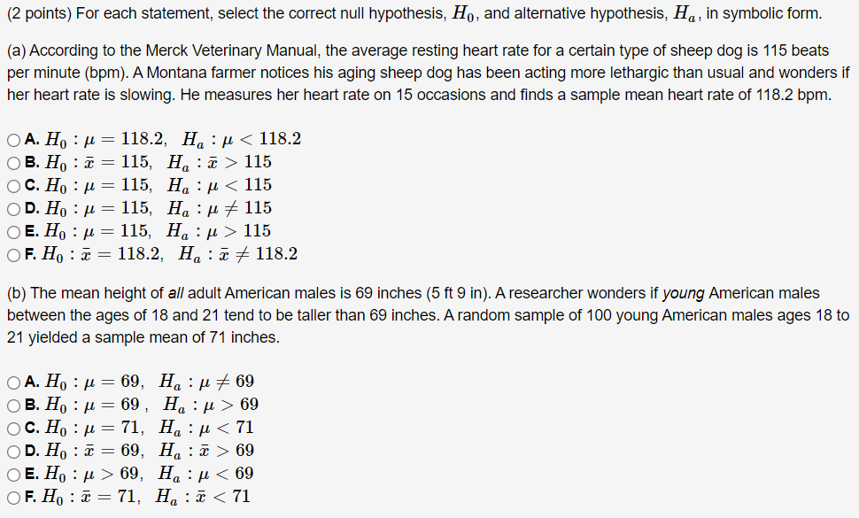 Solved For each statement, select the correct | Chegg.com