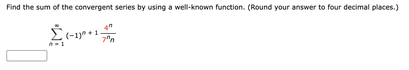 Solved Find the sum of the convergent series by using a | Chegg.com
