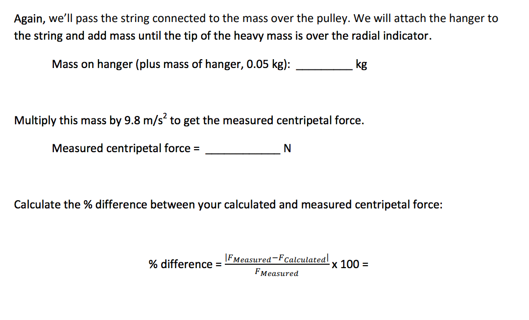 Solved PHY 121: Circular Motion Lab Objective my2 In this | Chegg.com