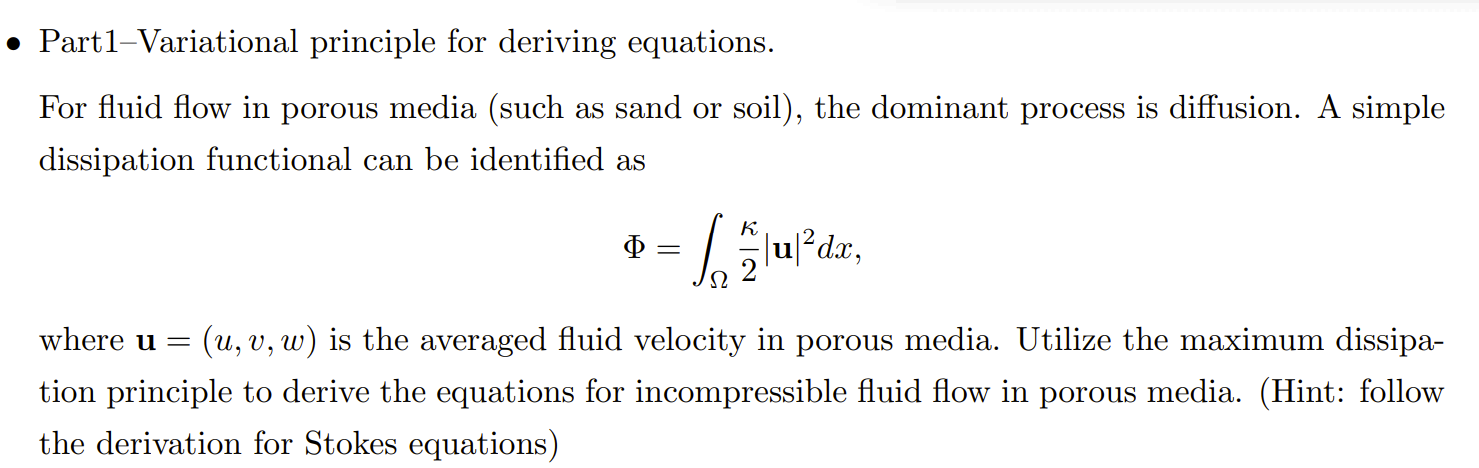 Part1-Variational principle for deriving equations. | Chegg.com