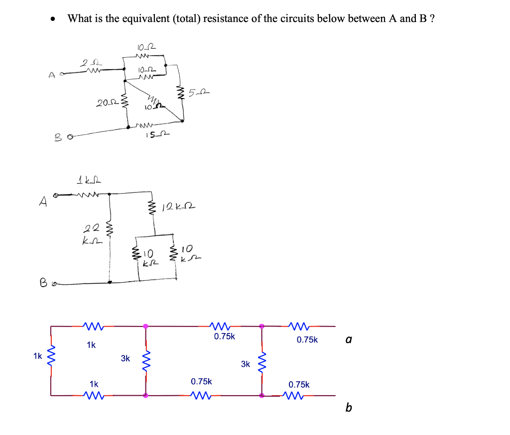 Solved - What is the equivalent (total) resistance of the | Chegg.com