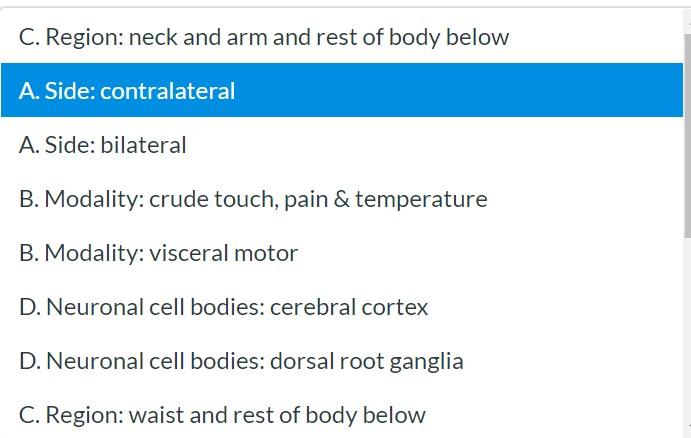 Solved Clinical Scenario - dorsal column damage This | Chegg.com