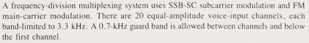 Solved A frequency-division multiplexing system uses SSB-SC | Chegg.com