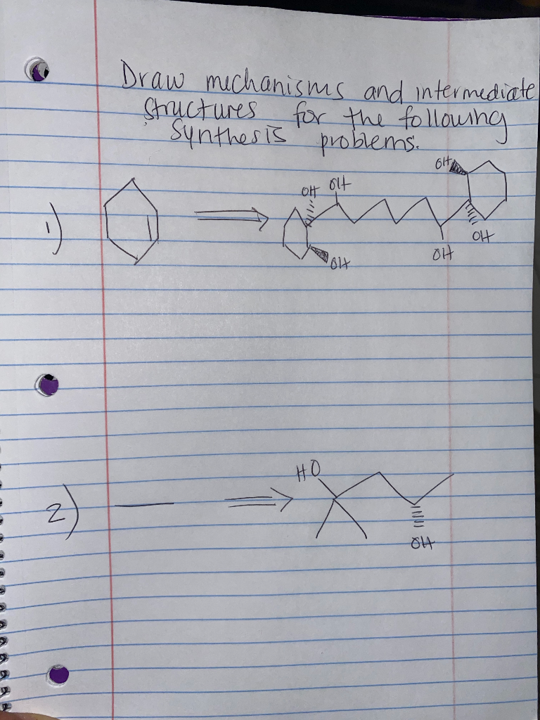 Solved Draw mechanisms and intermediate Structures for the | Chegg.com
