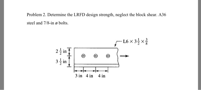 Solved Problem 2. Determine the LRFD design strength, | Chegg.com