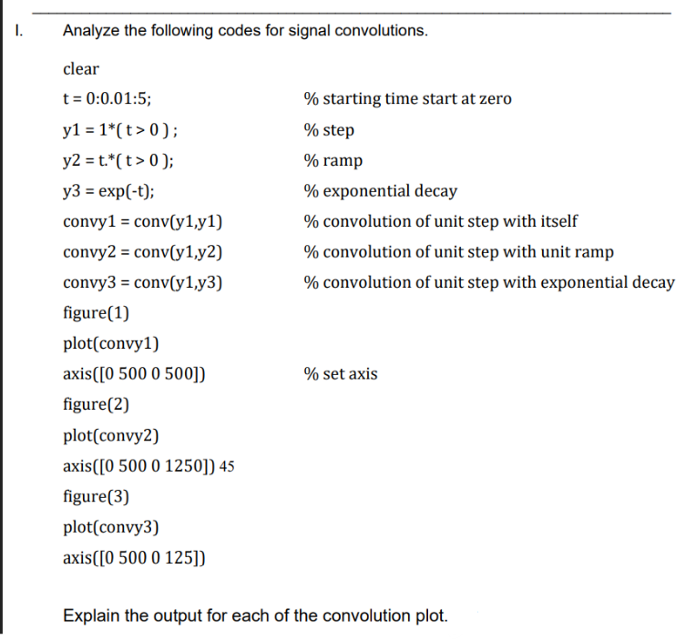 Solved 1. Analyze the following codes for signal | Chegg.com