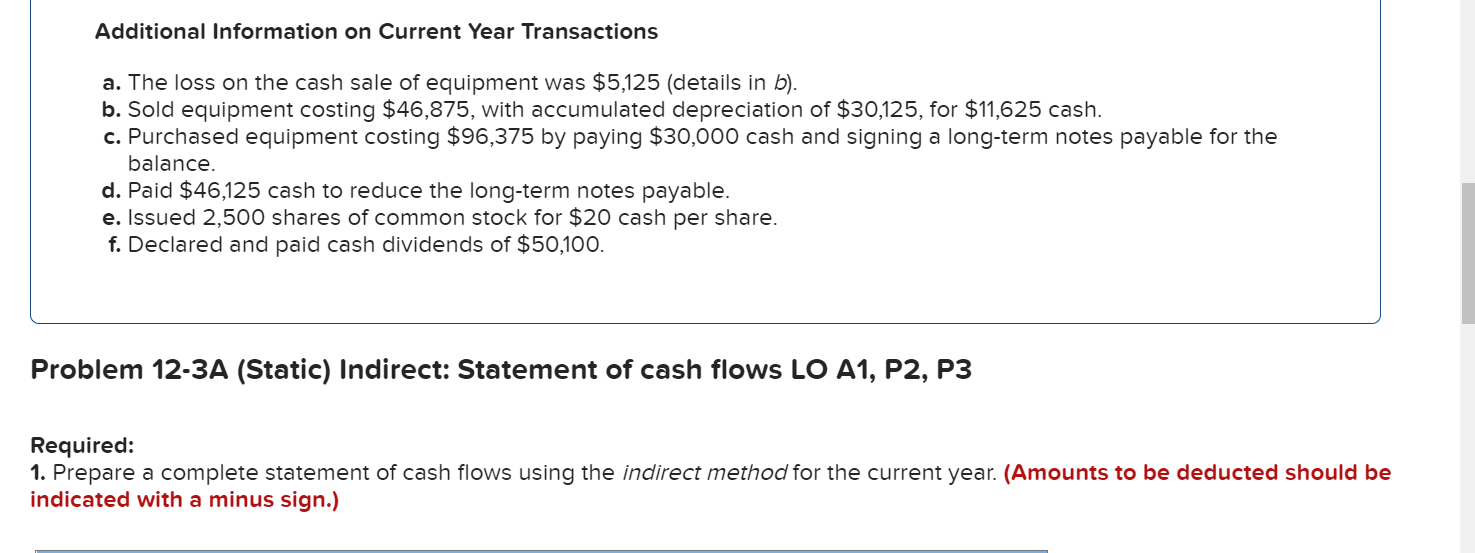 Solved Use the following information for the Problems below. | Chegg.com