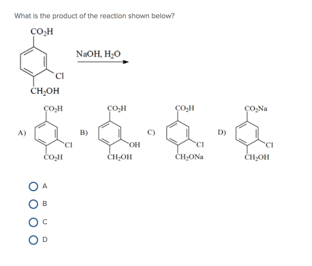 Solved What is the product of the reaction shown belo? CO2H | Chegg.com
