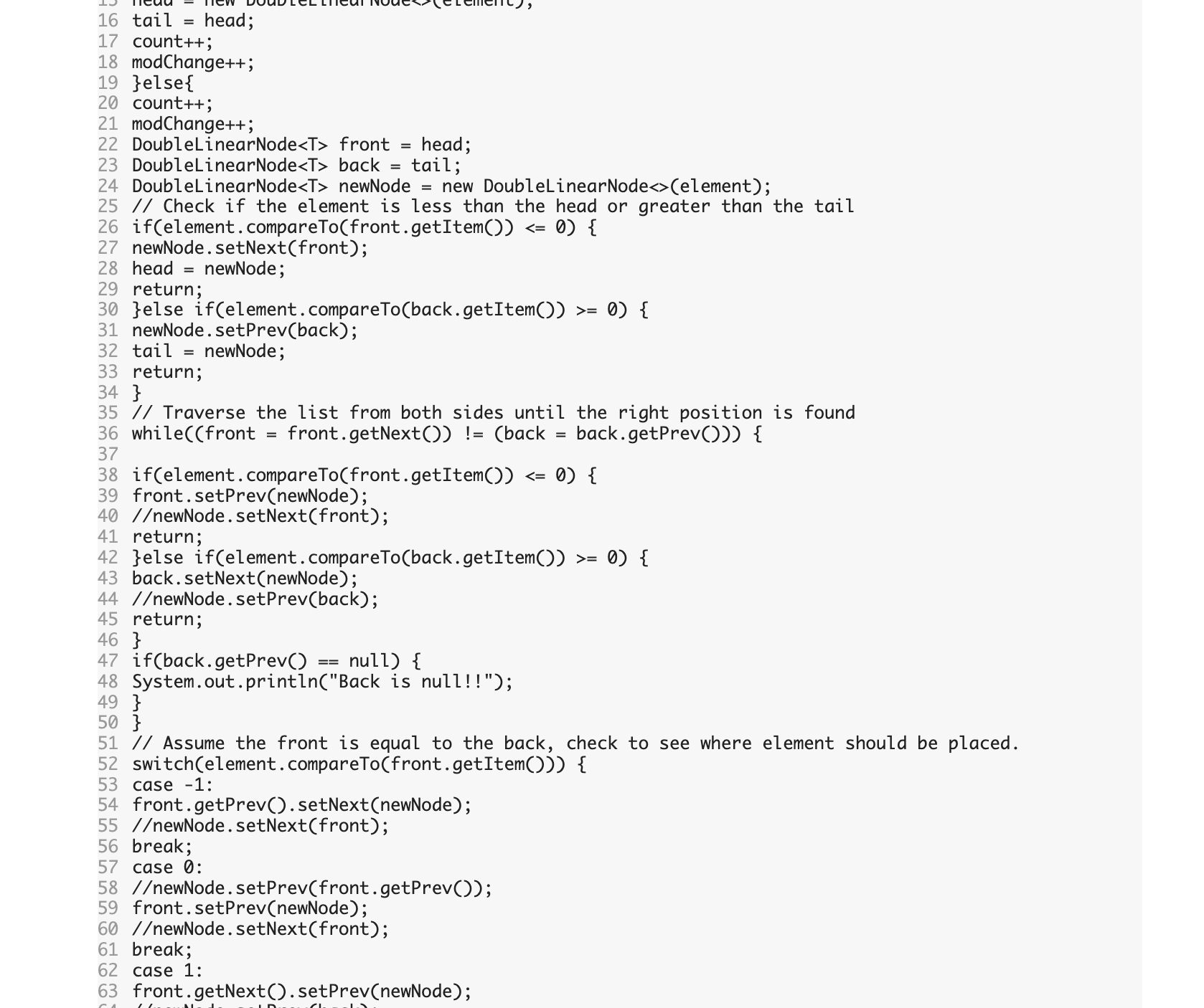 Solved 49 Q0verride 50 public String toString() \{ 51 | Chegg.com