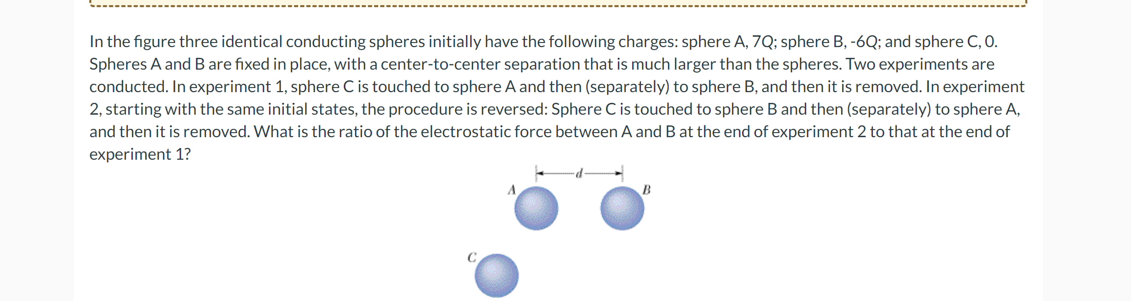 Solved In the figure three identical conducting spheres | Chegg.com