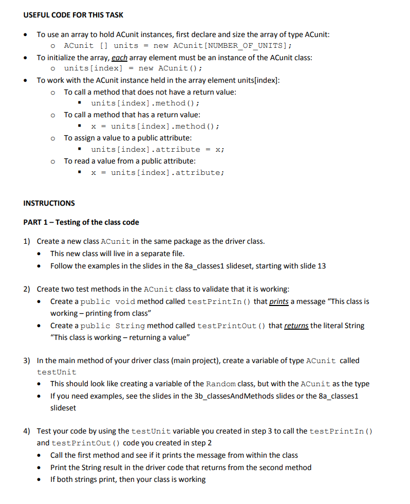 Solved ISM3230 - introduction to classes. Java | Chegg.com