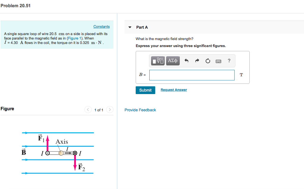 Solved A single square loop of wire 20.5 cm on a side | Chegg.com