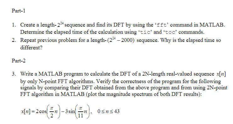 Solved Part 1 1 Create A Length 224 Sequence And Find Its 